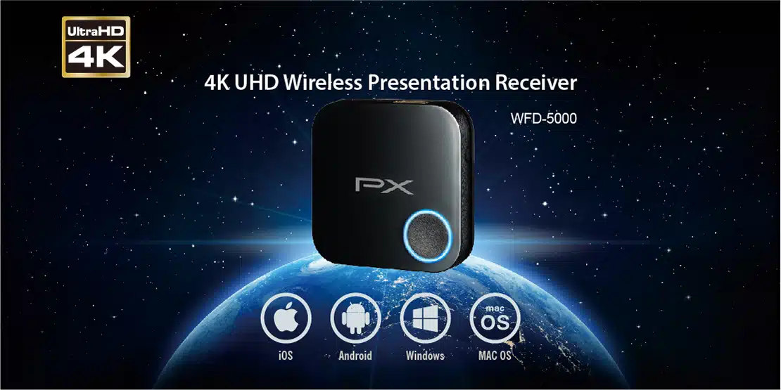 4K wireless display adaptor|streaming video to HDTV, wireless 100ft, USB-C